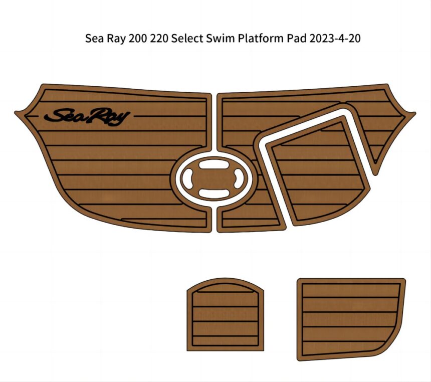 Sea Ray 200/220 Select Swim Platform Pad Boat EVA Foam Faux Teak Deck ...