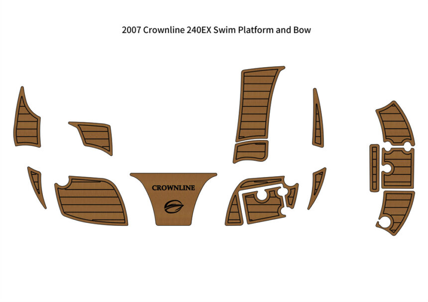 2007 Crownline 240EX Swim Platform Bow Boat EVA Faux Foam Teak Deck ...