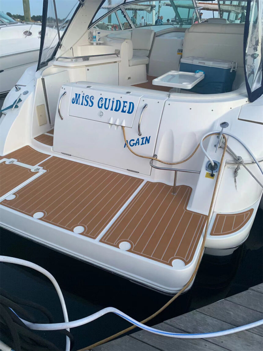 2002 Cruiser Yachts 3470 Express Swim Platform Cockpit Pad Boat EVA ...