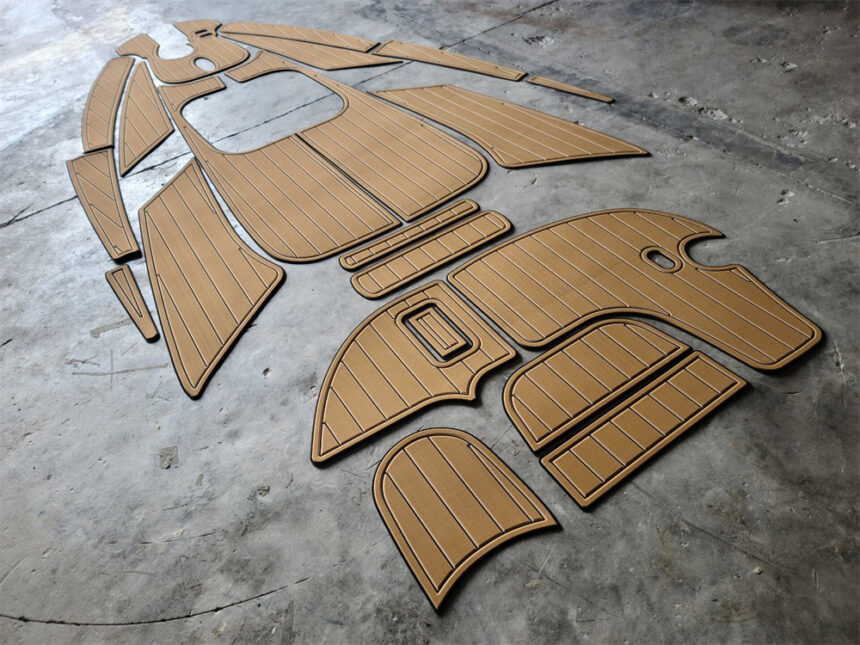 2001 Bayliner 2655 Swim Platform Cockpit Pad Boat EVA Foam Faux Teak ...