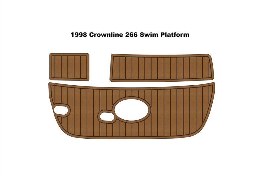 1998 Crownline 266 Swim Platform Boat EVA Faux Foam Teak Deck Deck ...