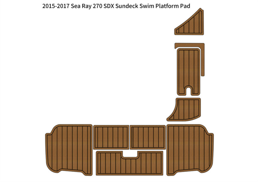 2015-2017 Sea Ray 270 SDX Sundeck Swim Platform Pad Boat EVA Foam Teak ...