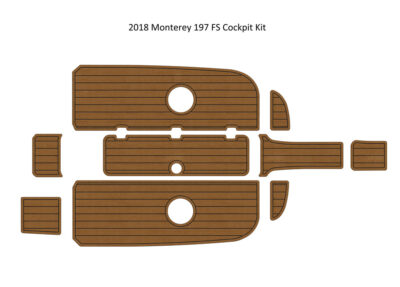 2018 Monterey 197 FS Cockpit Pad Boat EVA Foam Faux Teak Deck Floor Mat ...