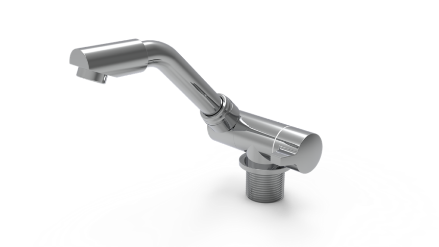 Copper Cold Hot Folding Faucet Tap 360° Turning Boat RV Caravan Camper ...