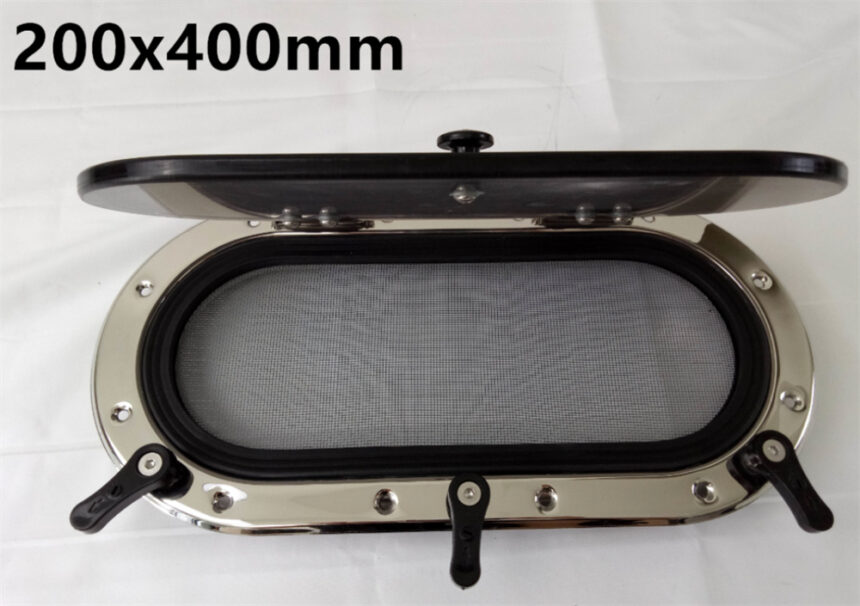 316L Stainless Steel Oval Shape Portlight Porthole Hatch Window Marine ...