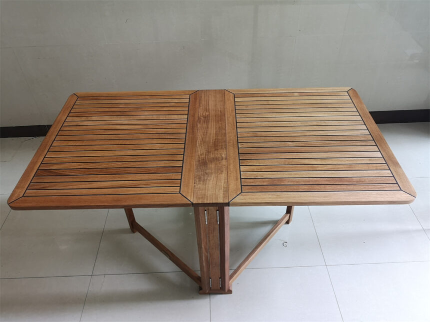 Teak Folding Table Rectangular Butterfly 1400/165x750x719mm Inch Marine ...