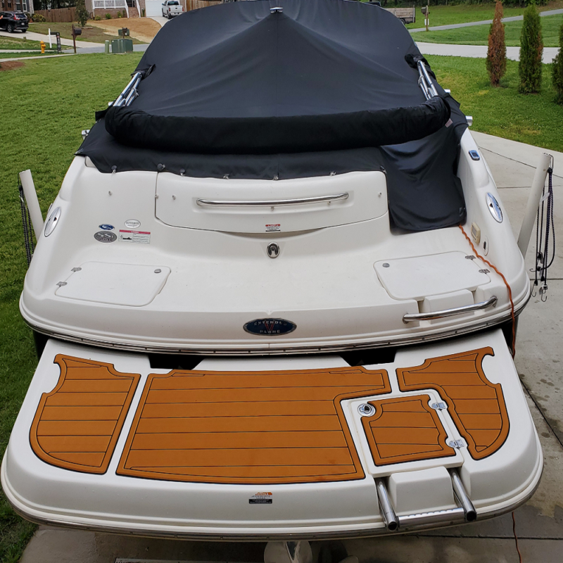 2004 Chaparral 330 Signature Swim Platform Cockpit Pad Boat EVA Teak ...