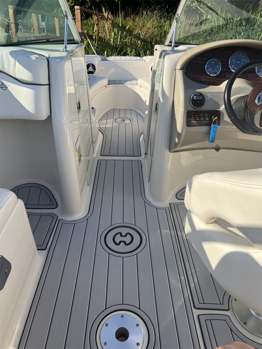 2004 Sea Ray 200 Sundeck Swim Platform Cockpit Pad Boat EVA Foam Teak ...