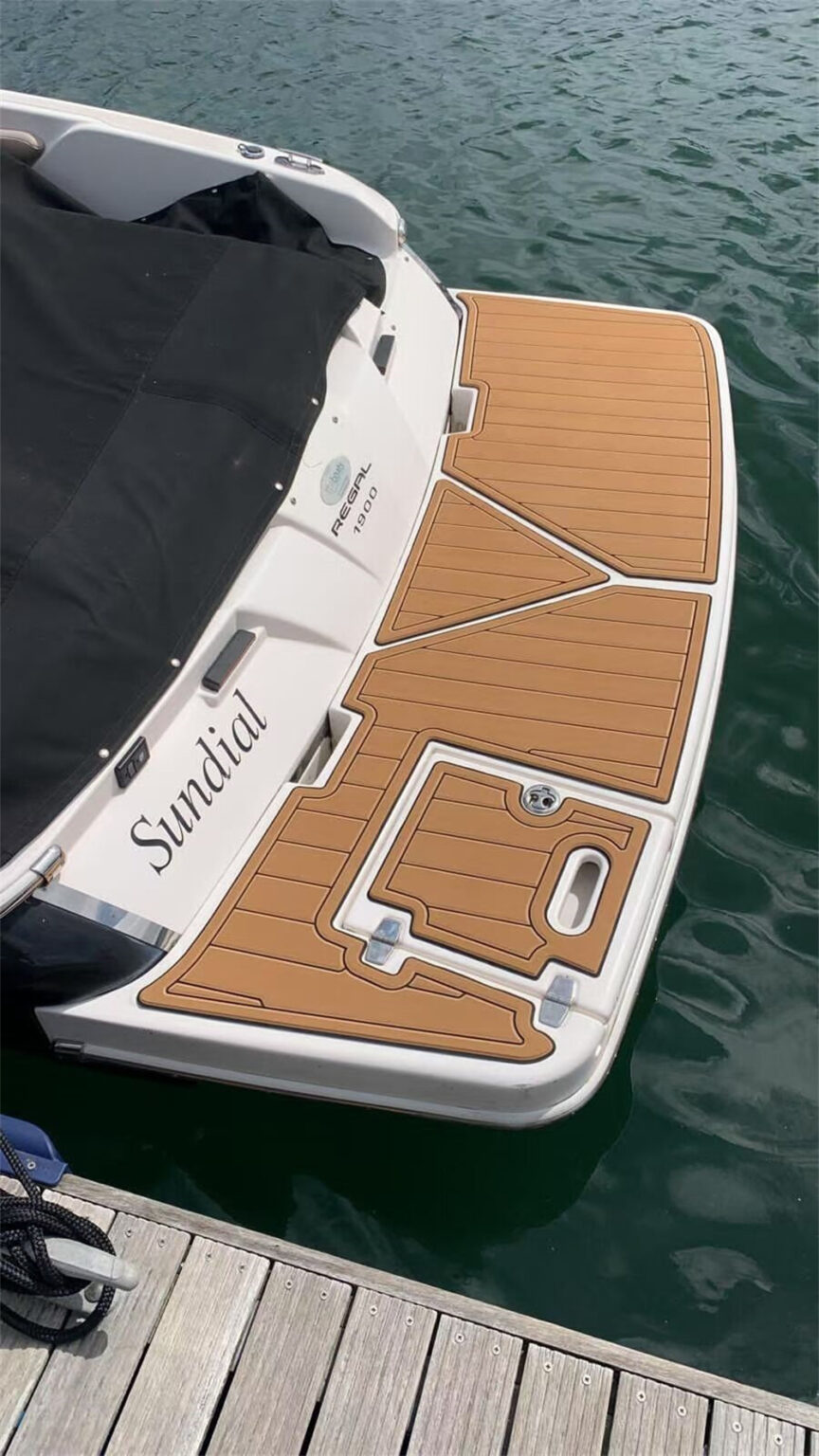 1995 Regal Classic 223 Express Cruiser Swim Platform Boat EVA Foam Teak ...