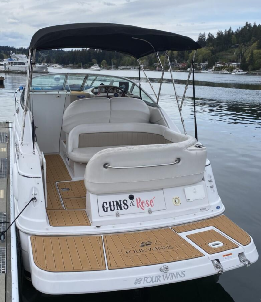 2004 Four Winns 328 Swim Platform Cockpit Boat EVA Faux Foam Teak Deck ...