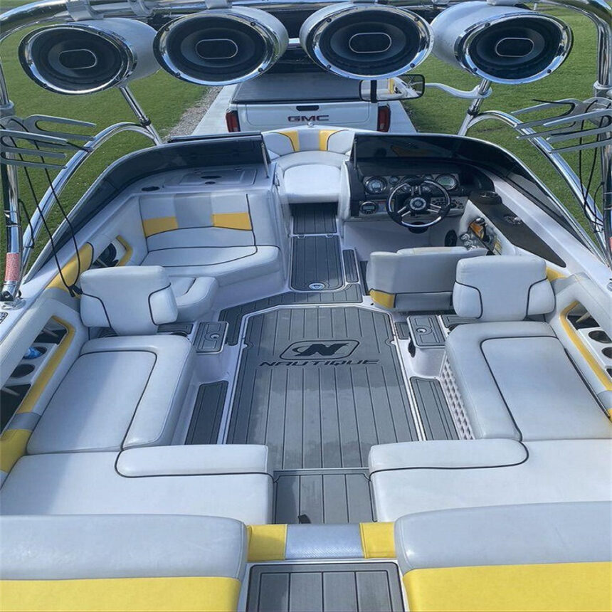 2012 Nautique 230 Swim Platform Cockpit Pad Boat EVA Foam Teak Deck ...