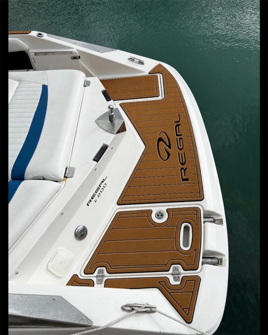 1995 Regal Classic 223 Express Cruiser Swim Platform Boat EVA Foam Teak ...
