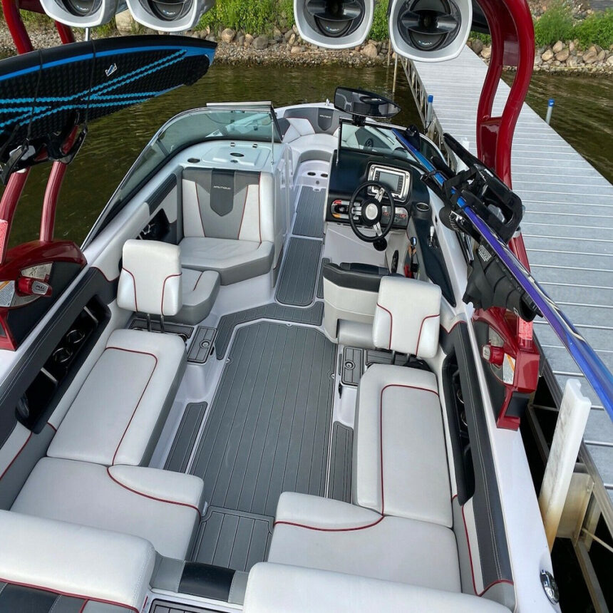 2007 Nautique 210 Swim Platform Cockpit Pad Boat EVA Foam Teak Deck ...