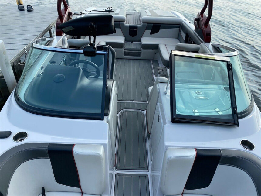 2007 Nautique 210 Swim Platform Cockpit Pad Boat EVA Foam Teak Deck ...