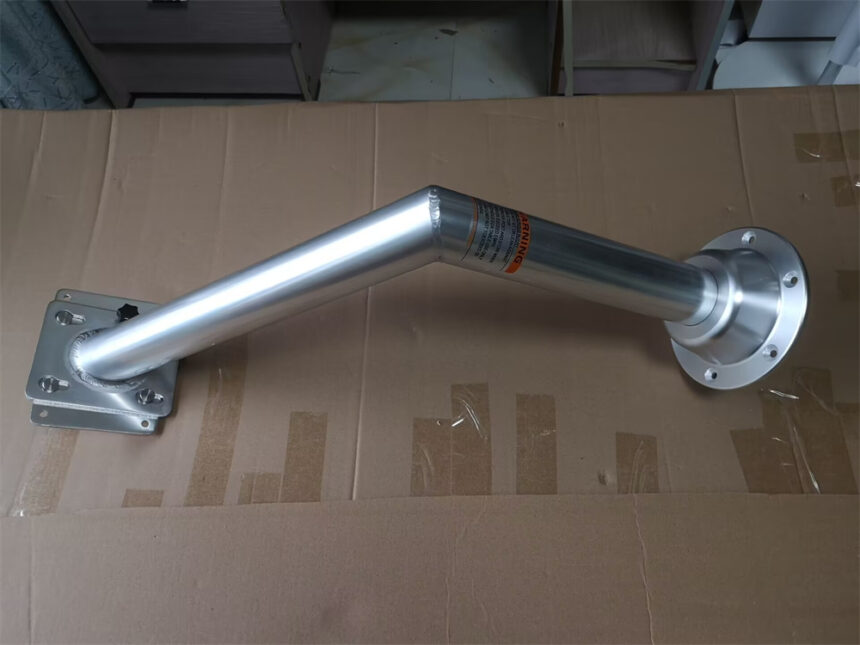 Aluminum Table Pedestal With Side Mount Bracket Swivel Top Polished ...