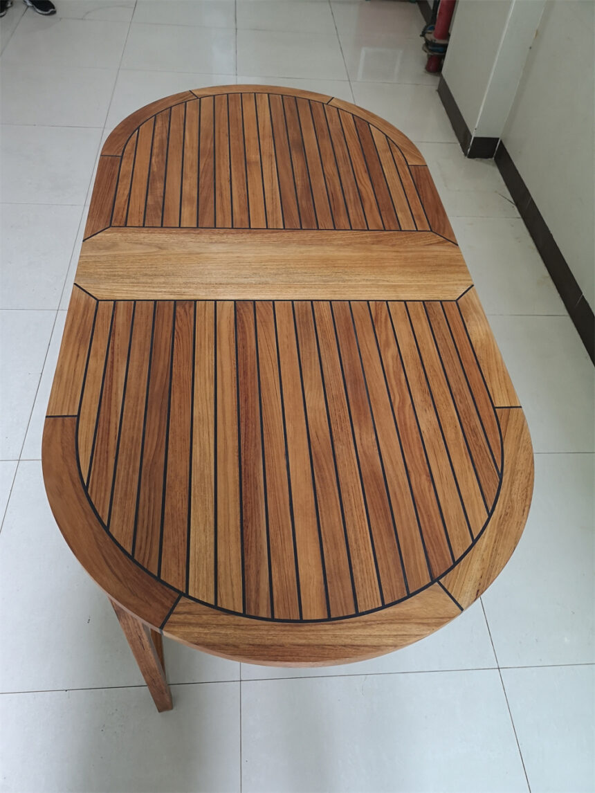 Teak Folding Table Oval Butterfly Retro Design 1400/600x750x720mm ...