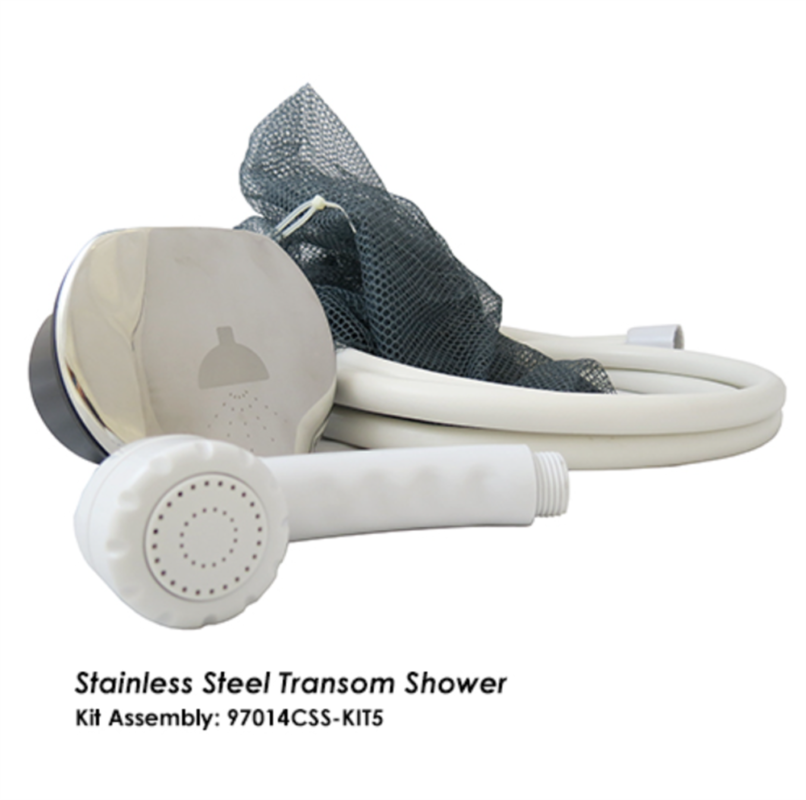 Stainless Steel Transom Shower Kit With 8′ Nylon Hose For Marine Boat ...