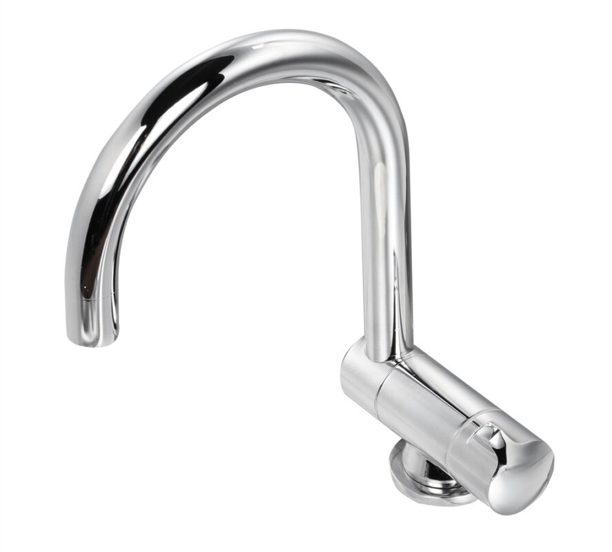 12V Electrical Folding Copper Cold Hot Water Faucet Tap Boat RV Caravan ...
