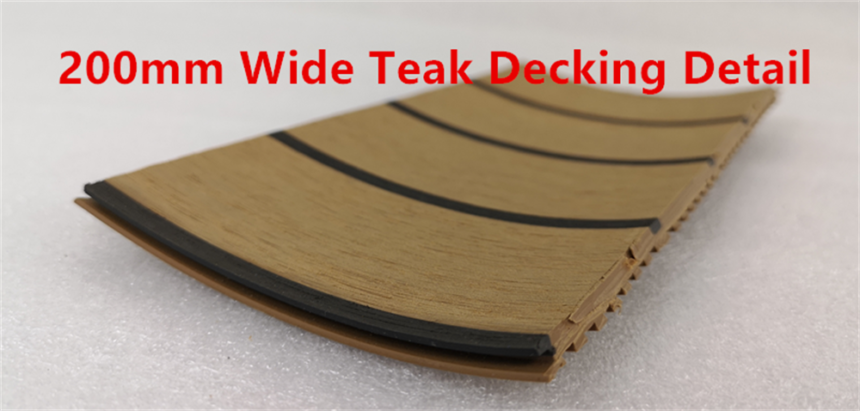 Boat Marine Yacht Synthetic PVC Teak Deck Decking Flooring with Black ...