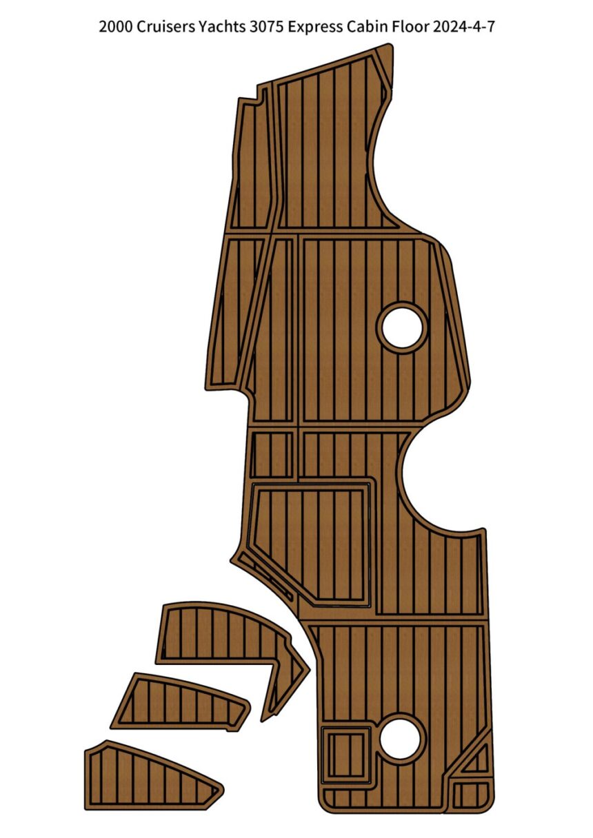 2000 Cruisers Yachts 3075 Express Cabin Pad Boat EVA Foam Teak Deck ...