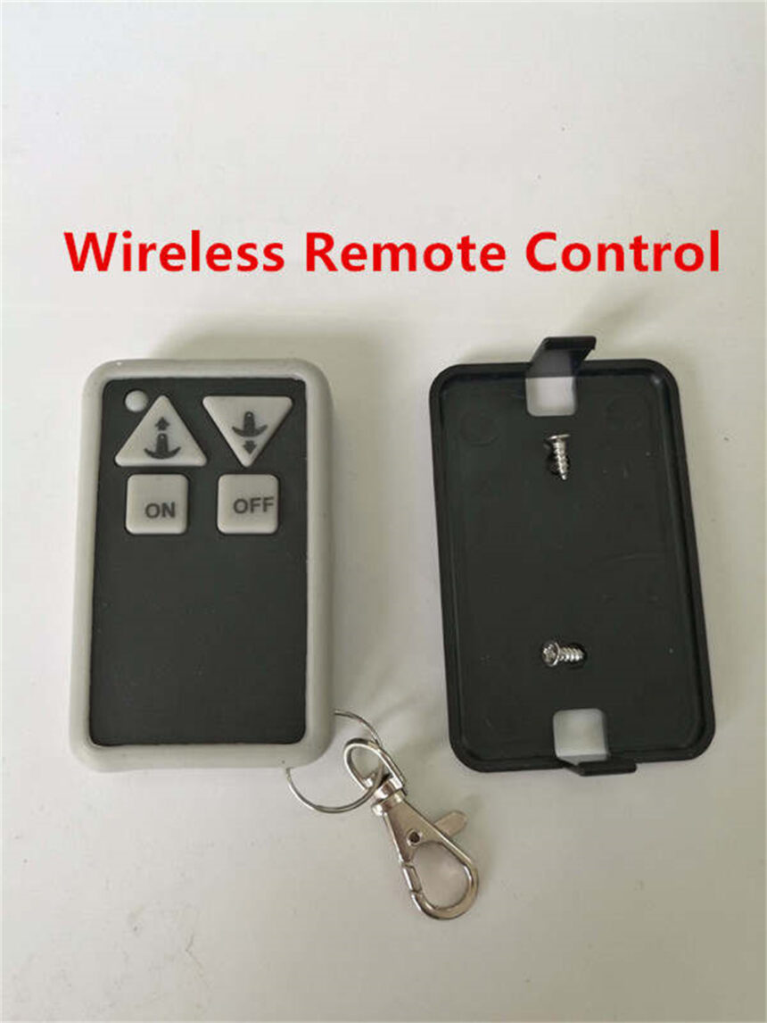 12V Wireless Remote Control Anchor Winch Saltwater White 25LBS Marine ...